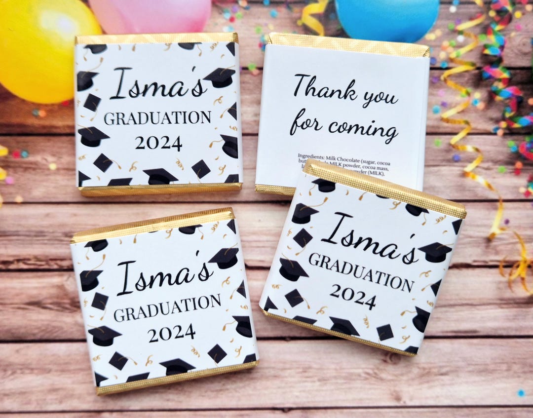 Personalised Chocolate Graduation University Cap Party Favours ...