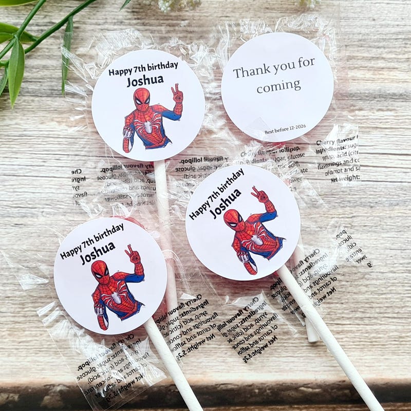 Spiderman Lollipop - Etsy UK
