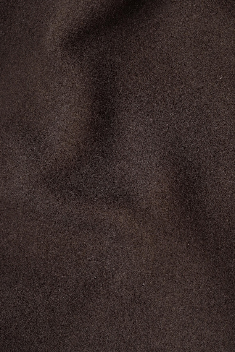 Chocolate Brown Cashmere Wool Blend Wrap Coat – Long 100% Woolen Warm ...