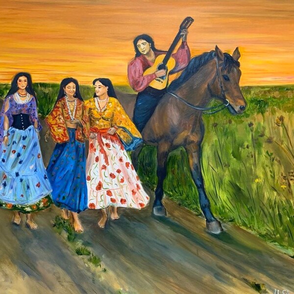 Gypsy Painting - Etsy