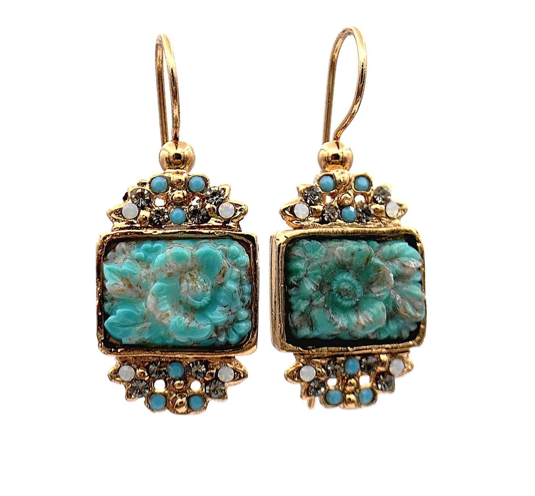 TURQUOISE EARRINGS Gift Ideas for Women Vintage Jewelry Bakelite ...