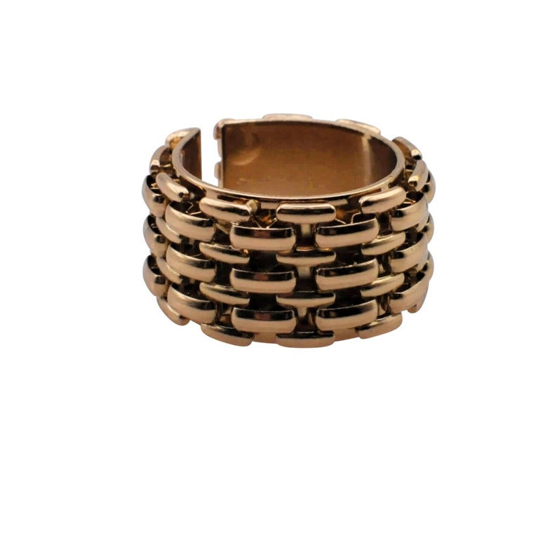 Curb Chain Ring | 14k Gold Ring | Wide Chain Ring | Anniversary Gift ...