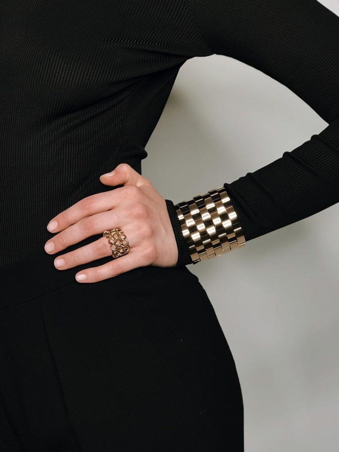 GOLD CUFF BRACELET Emily in Paris Netflix Season 2 Bracelets - Etsy