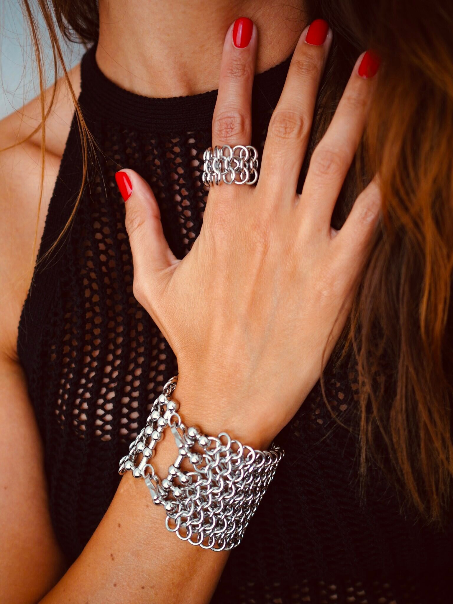Wide Chain Cuff | Extra Wide Bangle | Statement Bracelet | Urban Cuff ...