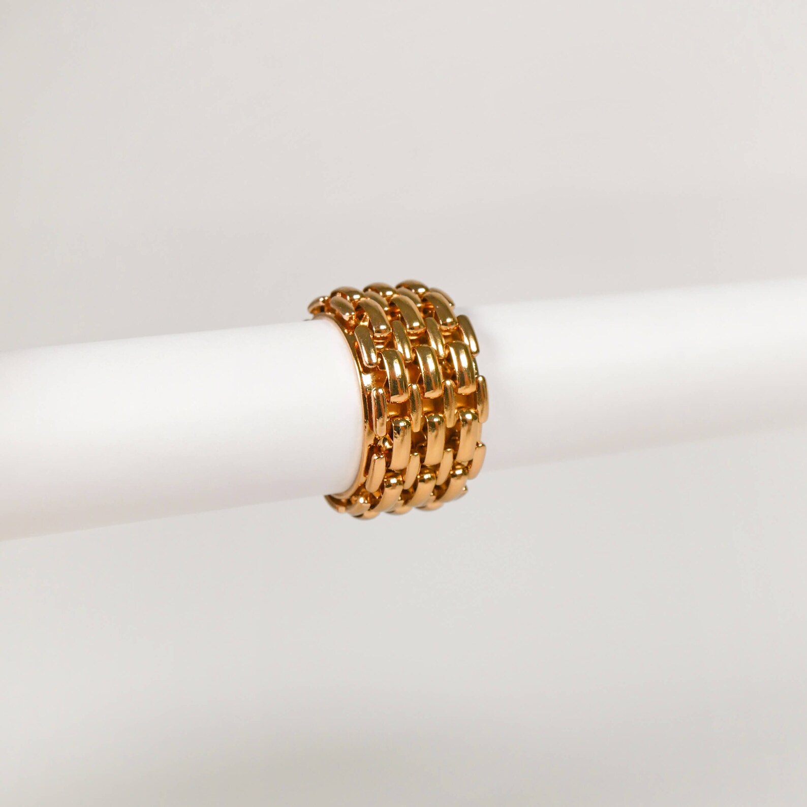 Curb Chain Ring | 14k Gold Ring | Wide Chain Ring | Anniversary Gift ...