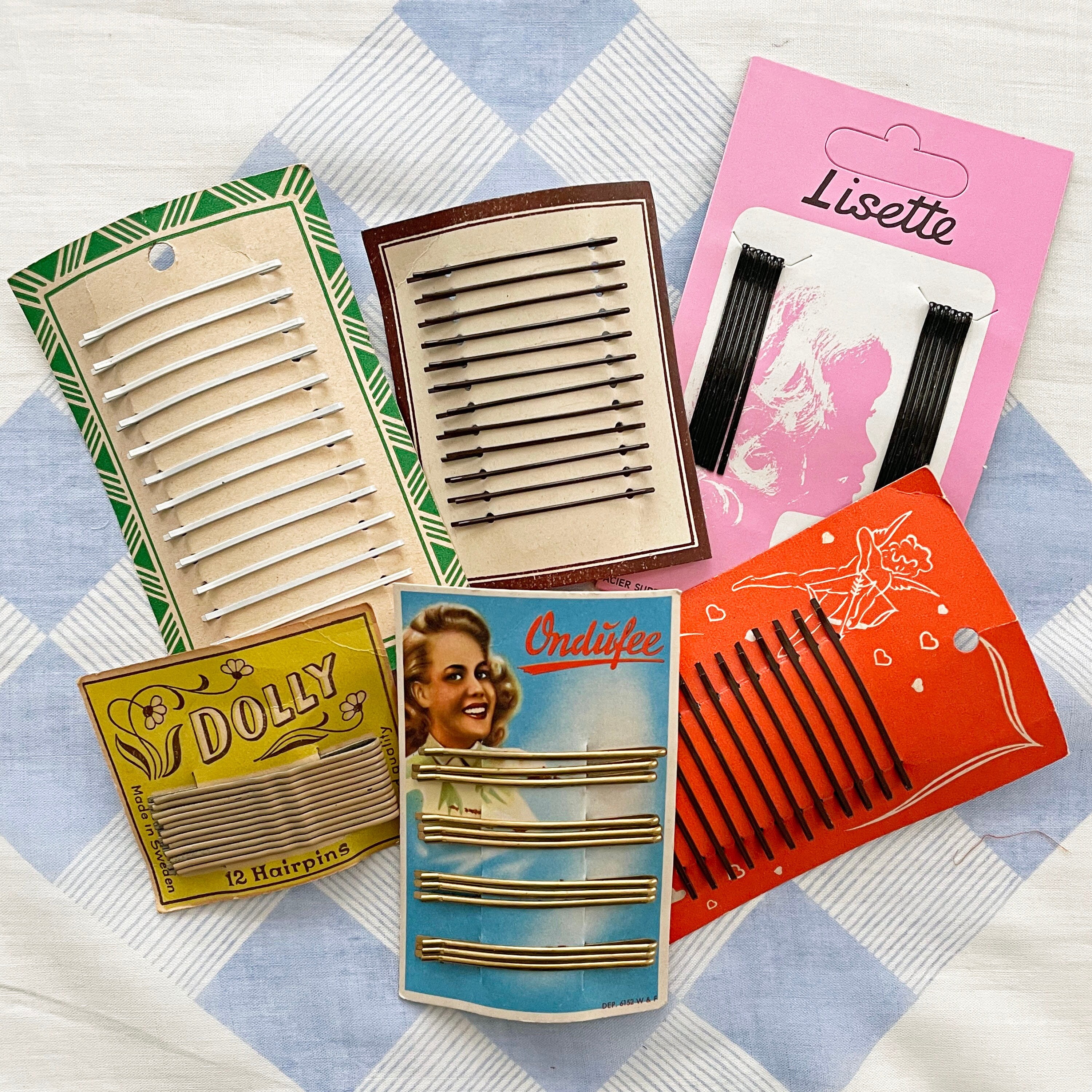 Bobby Pins Set of 6 Different Cards Total 72 Pins Collectable VINTAGE ...