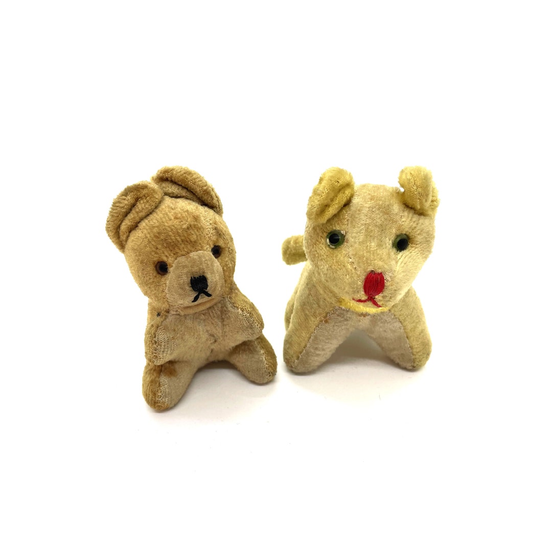 1940s Stuffed Animals Sitting Bear Cat Kitten Two Little Friends - Etsy