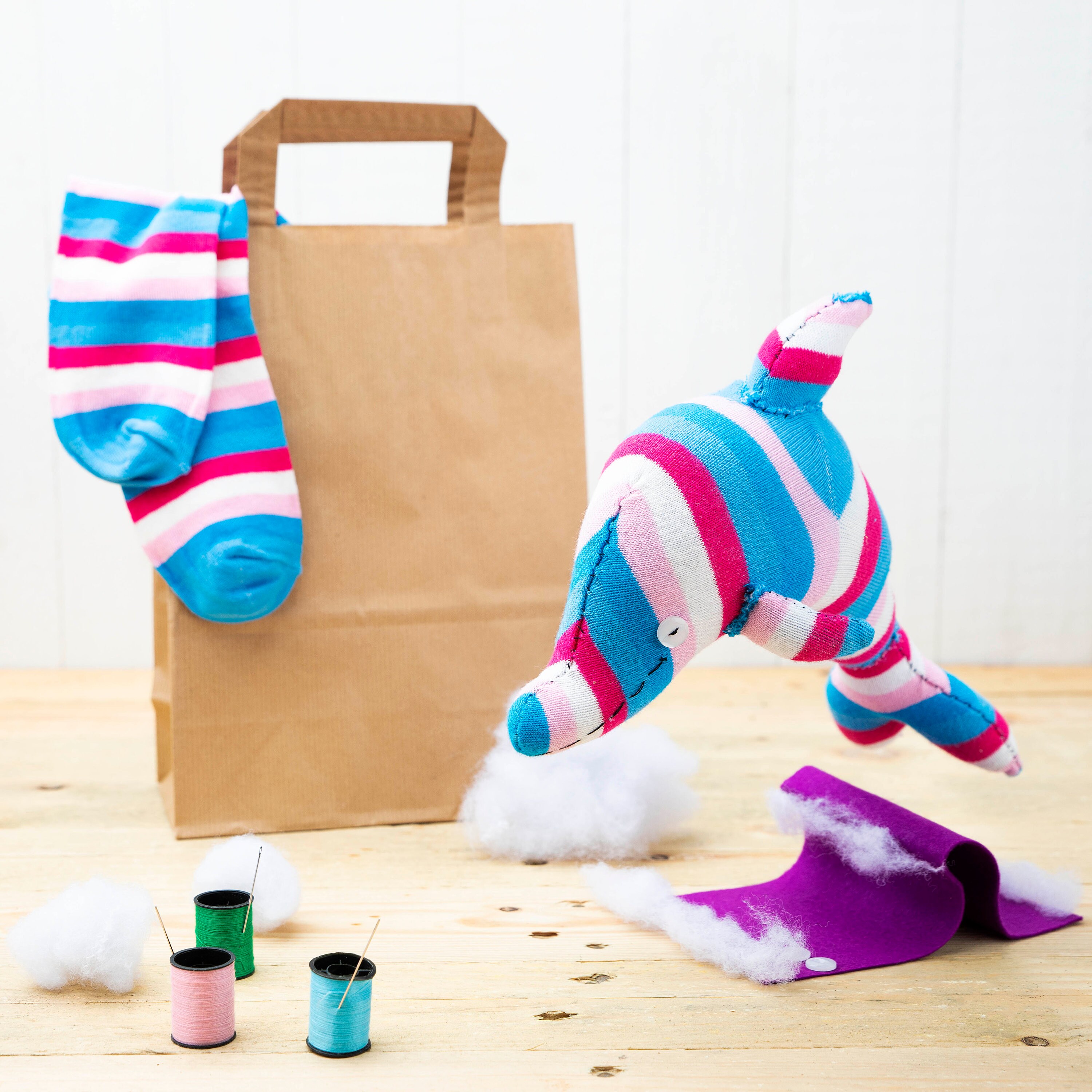 Sock Dolphin Craft Kit Sewing Kit Craft Kit for Kids - Etsy