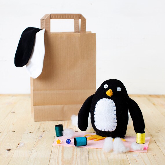 Sock Penguin Craft Kit Sewing Kit Craft Kit for Kids - Etsy