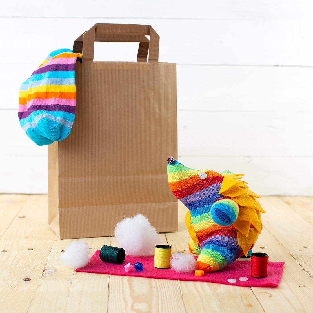 Sock Hedgehog Craft Kit - Complete Sewing Kit to Create Your Own ...