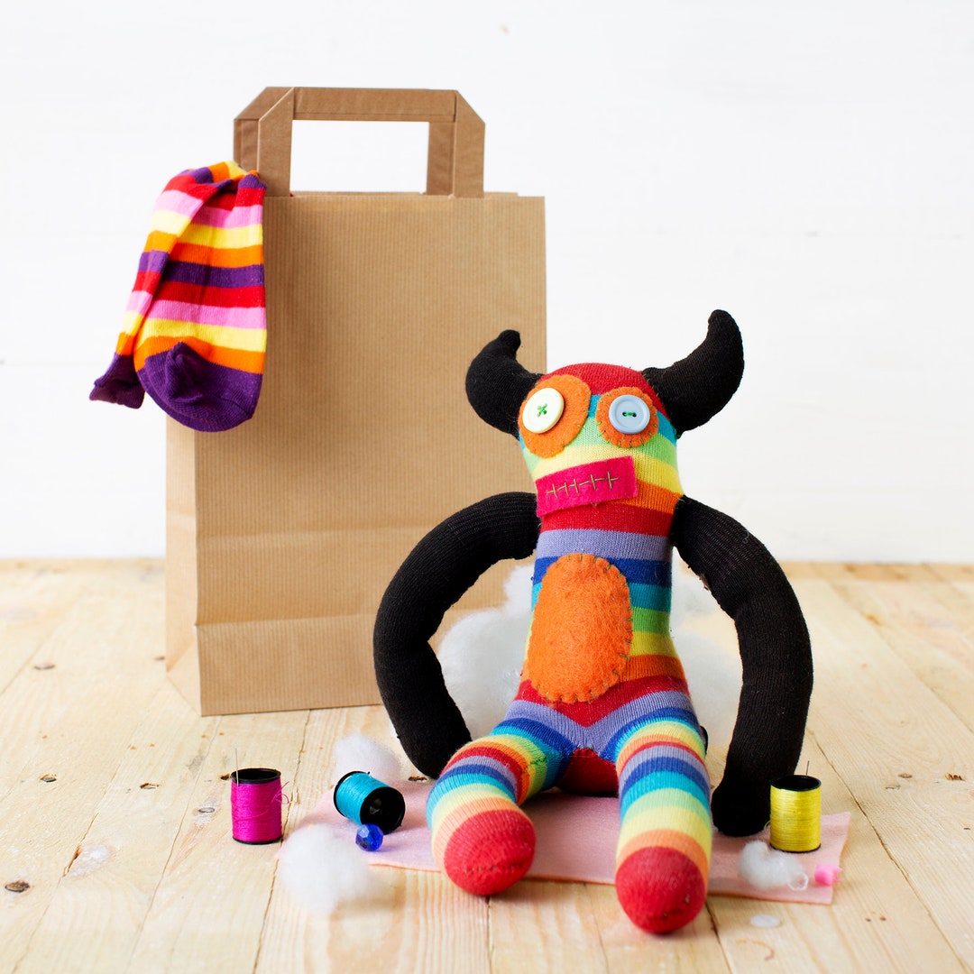 Sock Monster Craft Kit | Sewing Kit | Craft Kit for Kids | Craft Kits ...