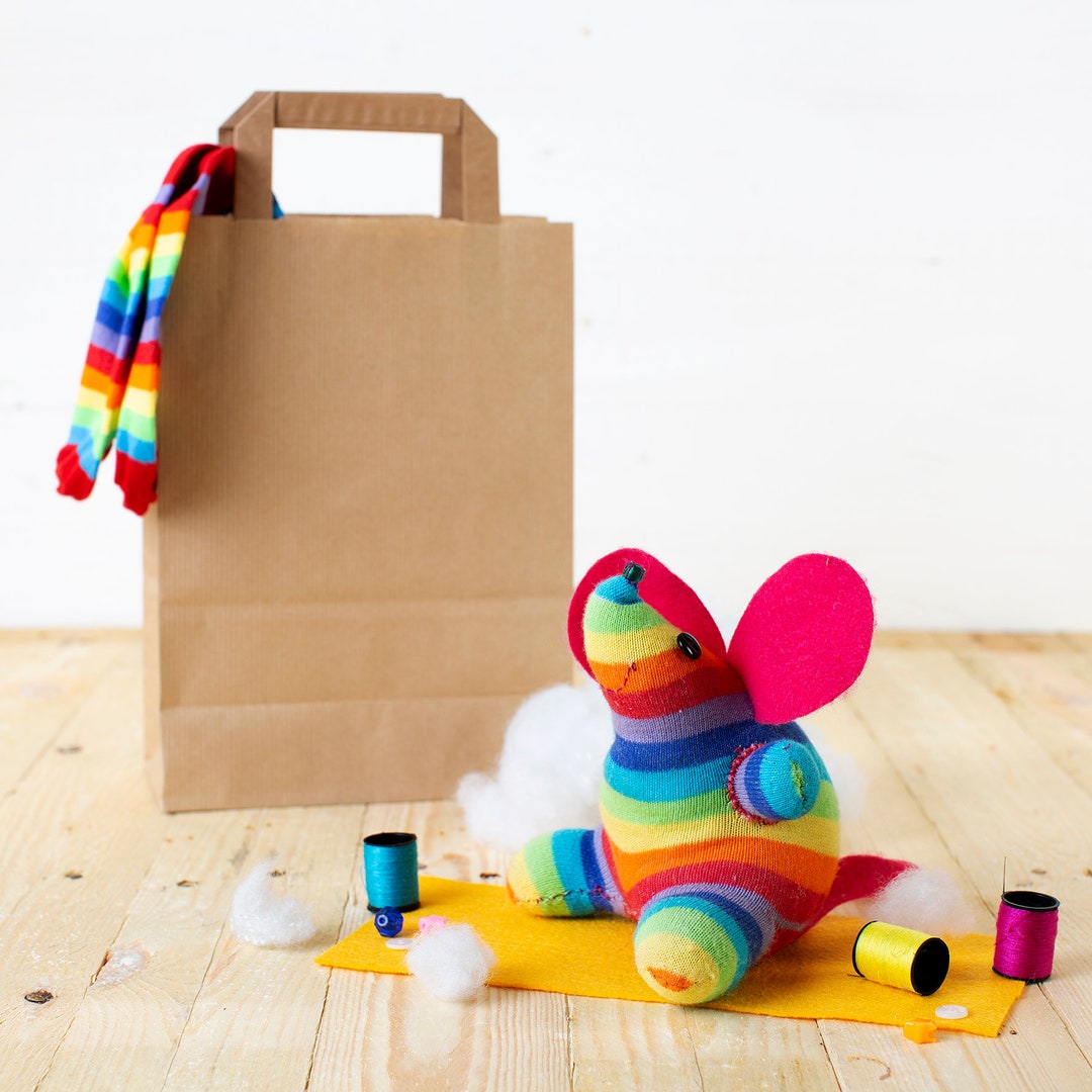 Sock Mouse Craft Kit | Sewing Kit | Craft Kit for Kids | Craft Kits for ...
