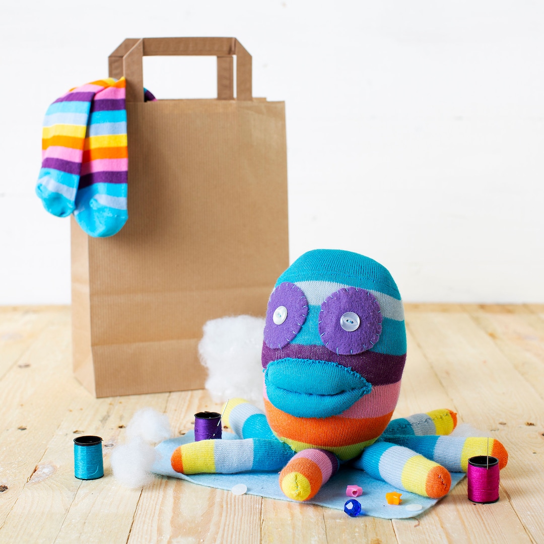 Sock Socktopus Craft Kit | Sewing Kit | Craft Kit for Kids | Craft Kits ...
