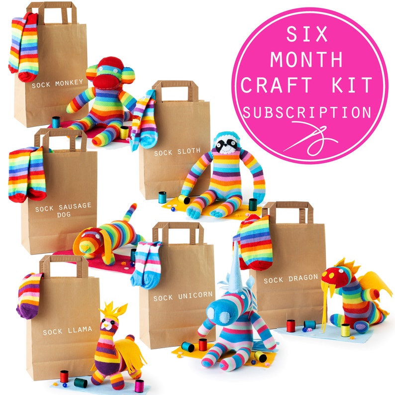 Sock Creature Craft Kit Subscription - Etsy