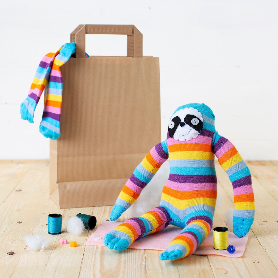 Sock Sloth Craft Kit: DIY Sewing Project - Etsy