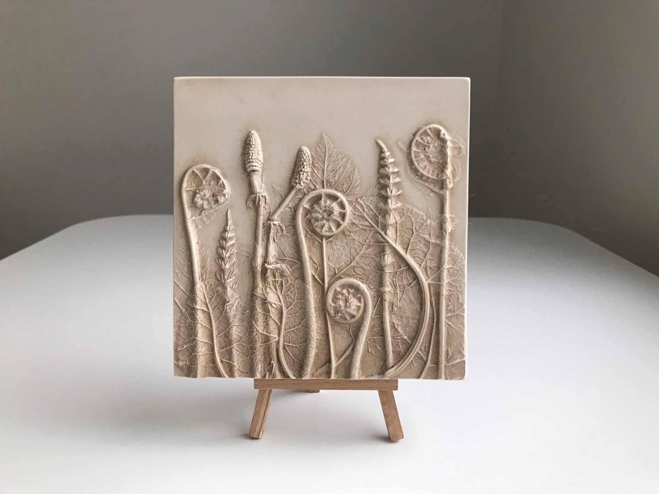 Nordic Spring Forest Floor Unique Botanical Bas-relief by Klever Art ...