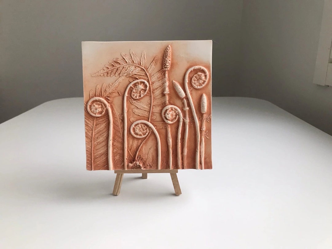 Spring Forest Plants / Exclusive Botanical Plaster Art / Plaster Cast ...