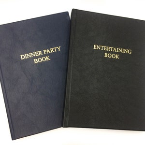 Leather Handmade Dinner Party Book | Entertaining/hostess Book ...