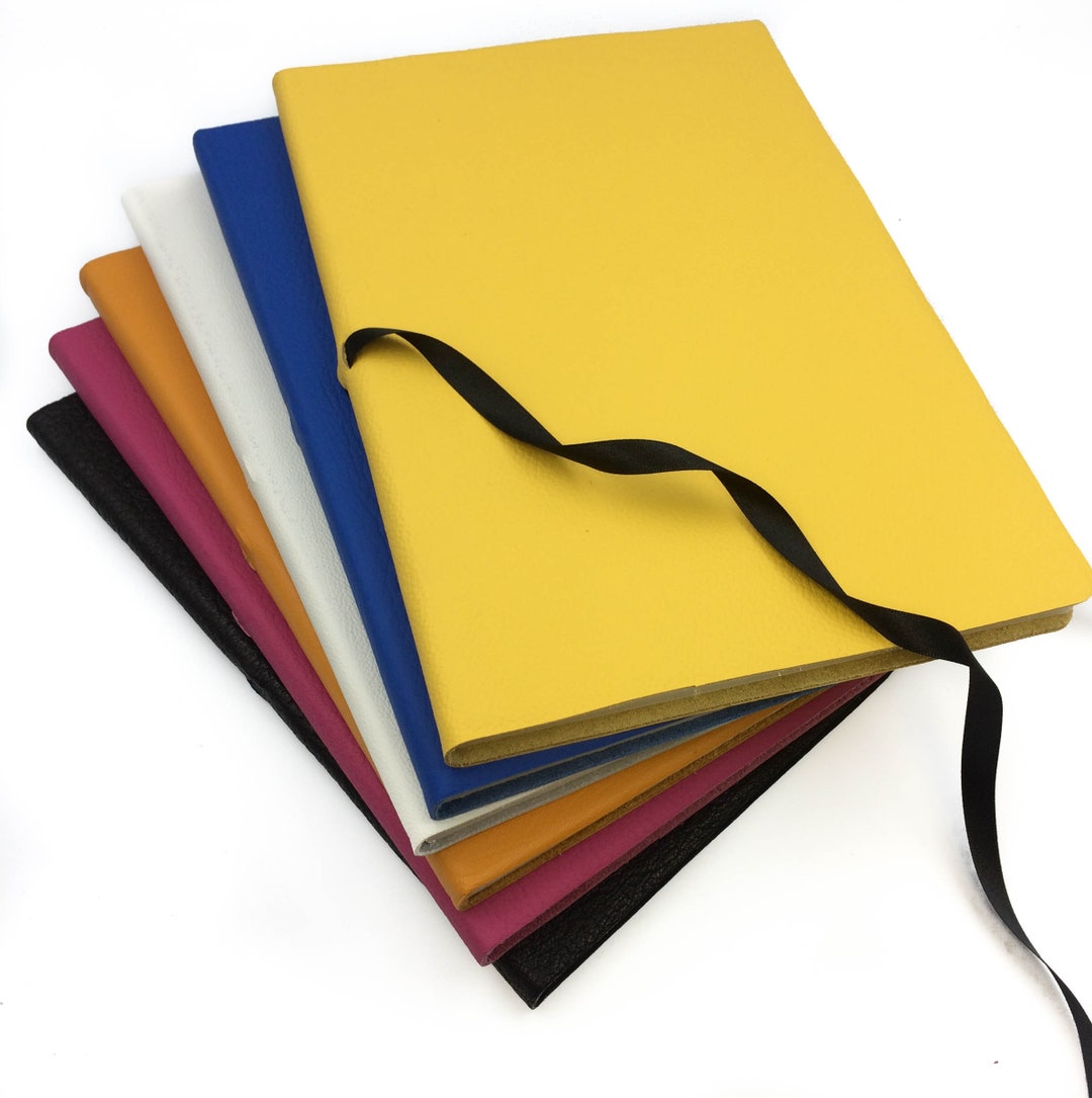 Large Handmade Leather Notebook With Ribbon | Personalised | Perfect ...