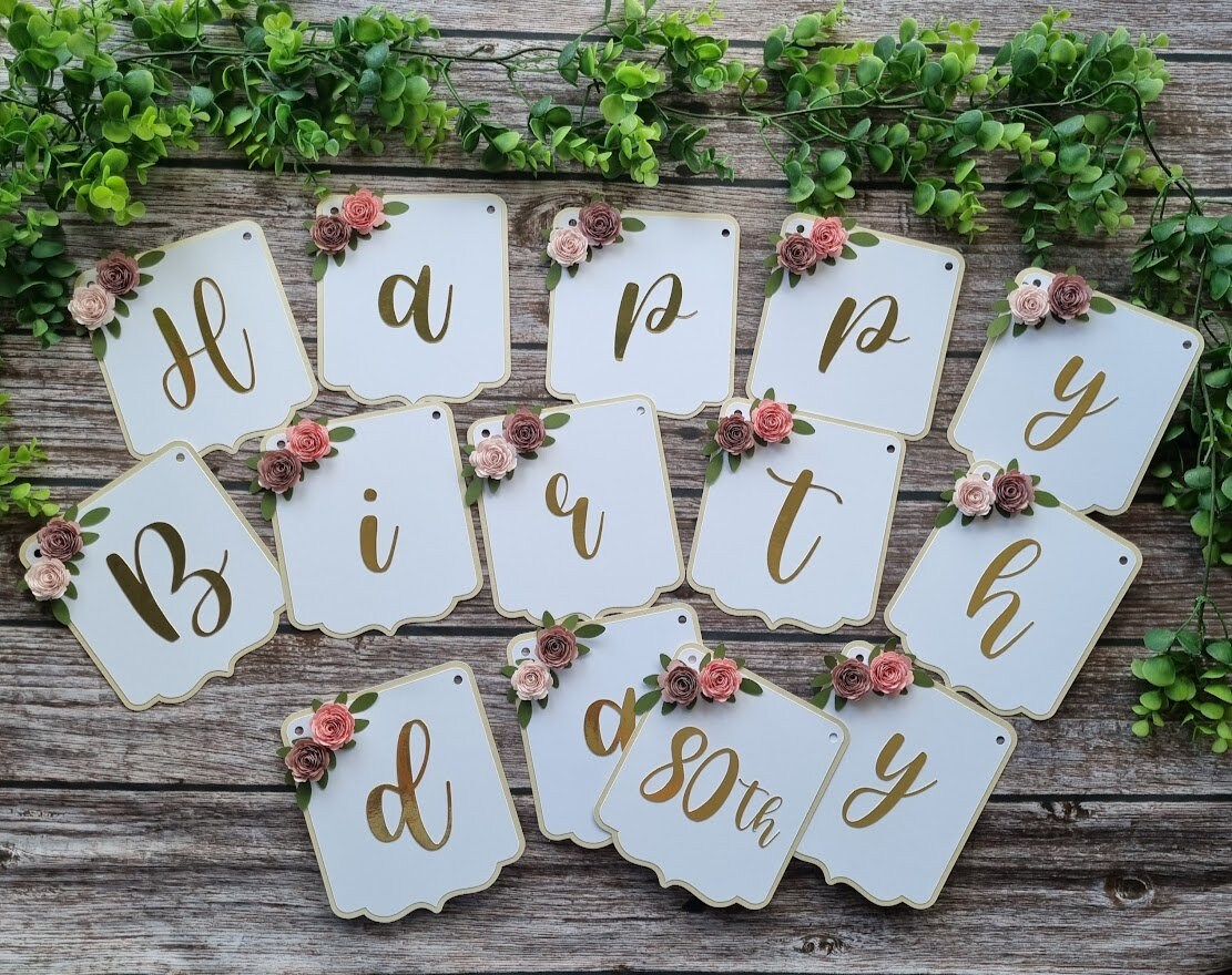 Happy Birthday Banner: Personalized Party Decoration - Etsy