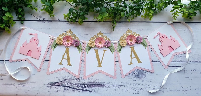Princess Birthday Banner 1st Birthday Party Princess Banner - Etsy