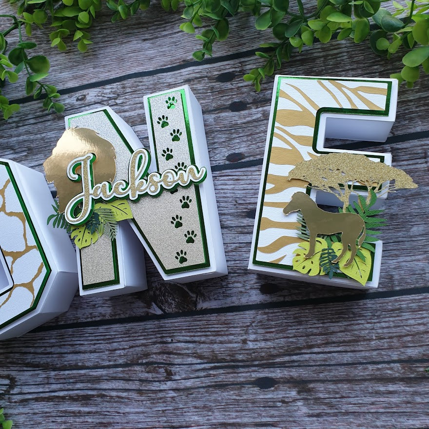 ONE 3D Letters Personalized 3D Letters Jungle Birthday Cake - Etsy UK
