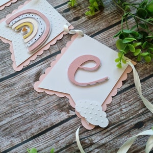 Birthday Banner/boho Rainbow One High Chair Banner/baby Rainbow Theme ...