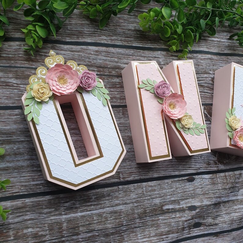 ONE 3D Letters Personalized 3D Letters Princess Birthday - Etsy