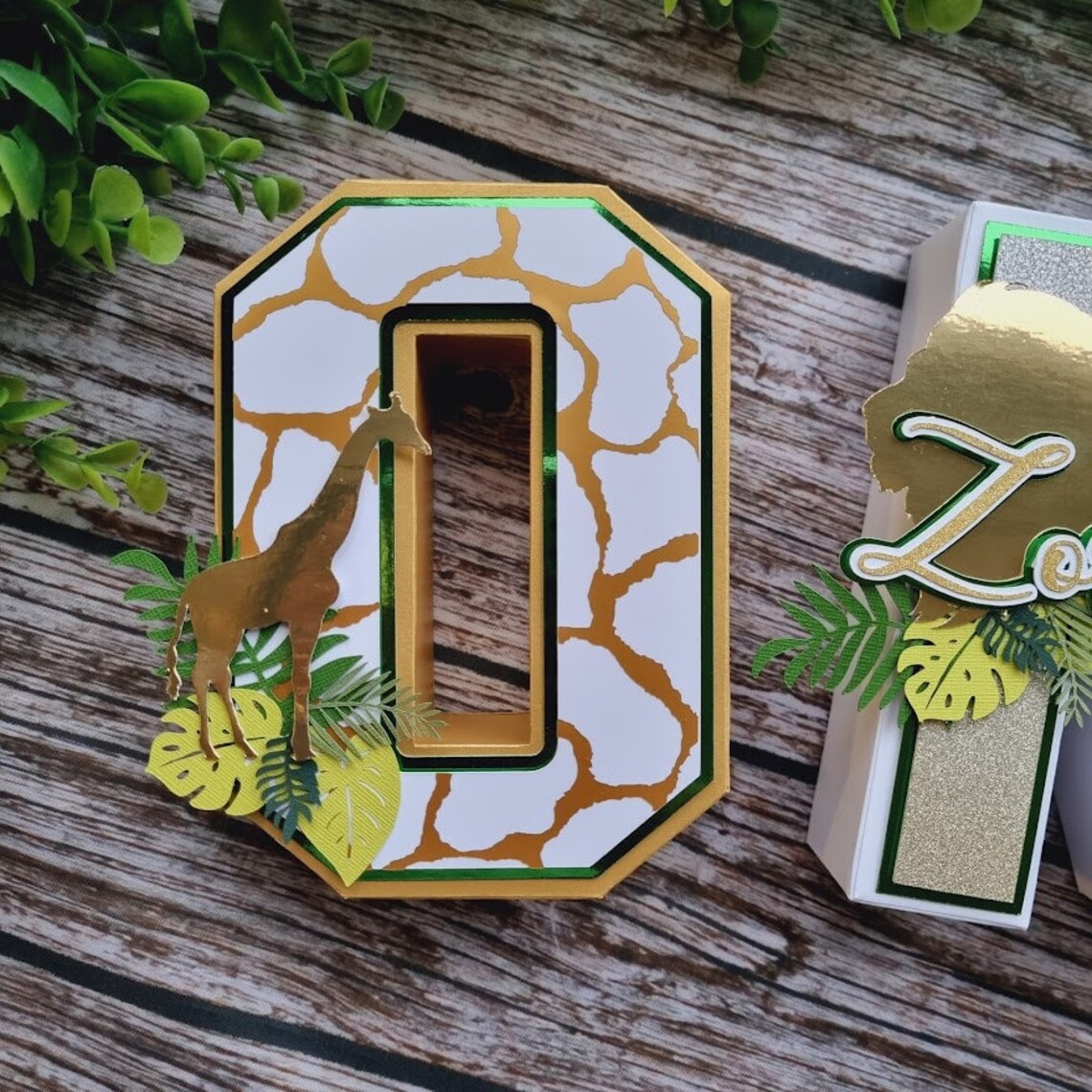 Jungle Safari 3D Letter: First Birthday Photo Prop - Etsy