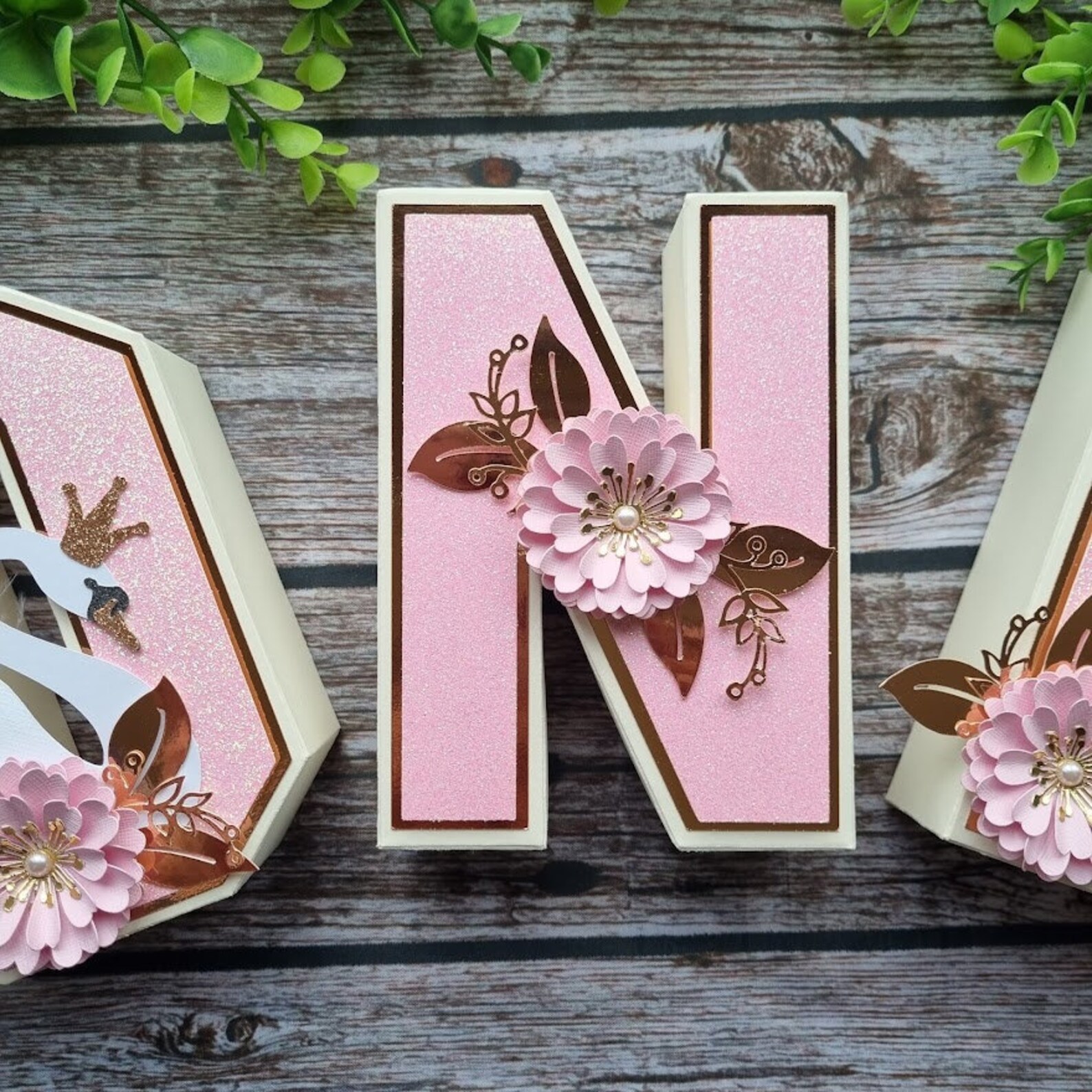 ONE 3D Letters Personalized 3D Letters Swan Birthday Cake - Etsy