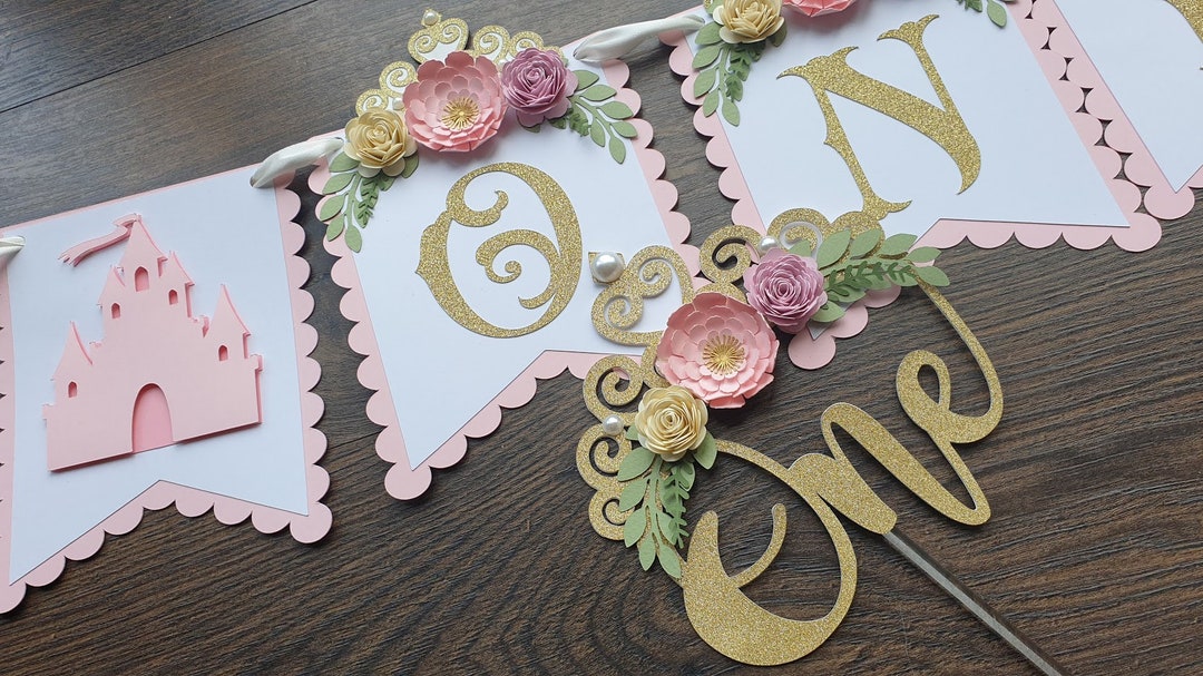 Princess Birthday Banner, 1st Birthday Party, Princess Banner, Castle ...