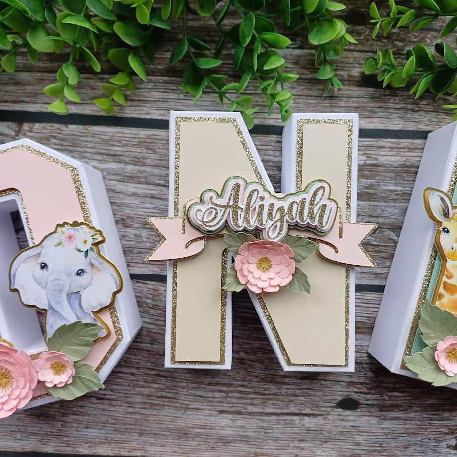 Wild One , Safari 3D Letters: Wild One Birthday Decor, Wild One 3D ...