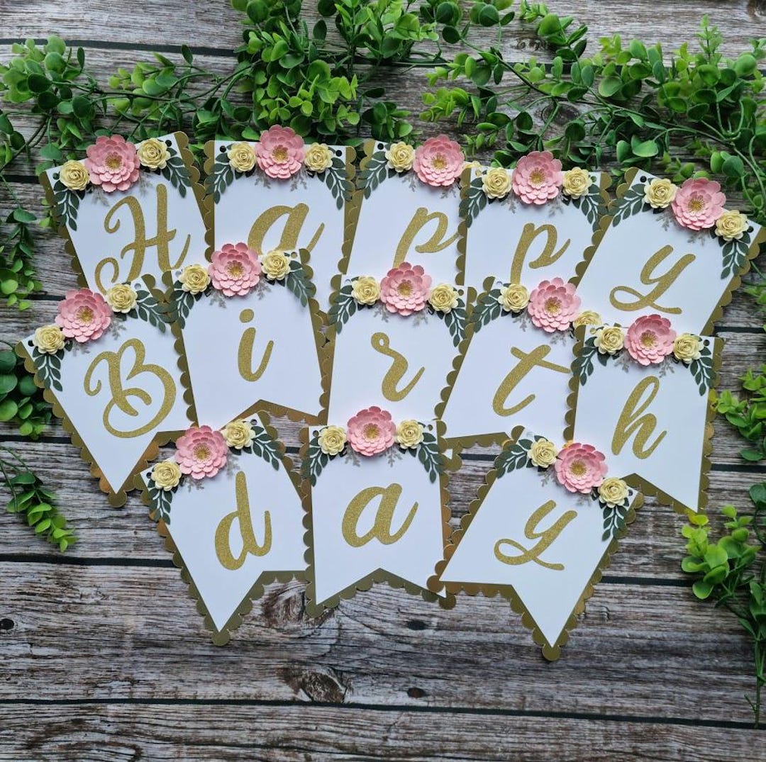 Happy Birthday Banner: Personalized Party Decor - Etsy