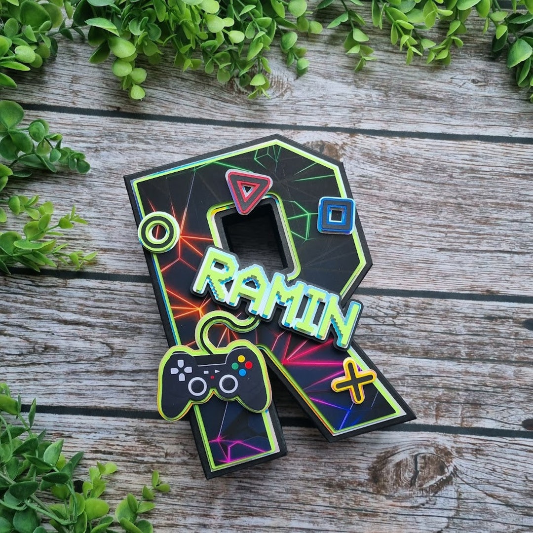 Handmade 3D Gamer Letter: Personalized Video Game Party Decor - Etsy