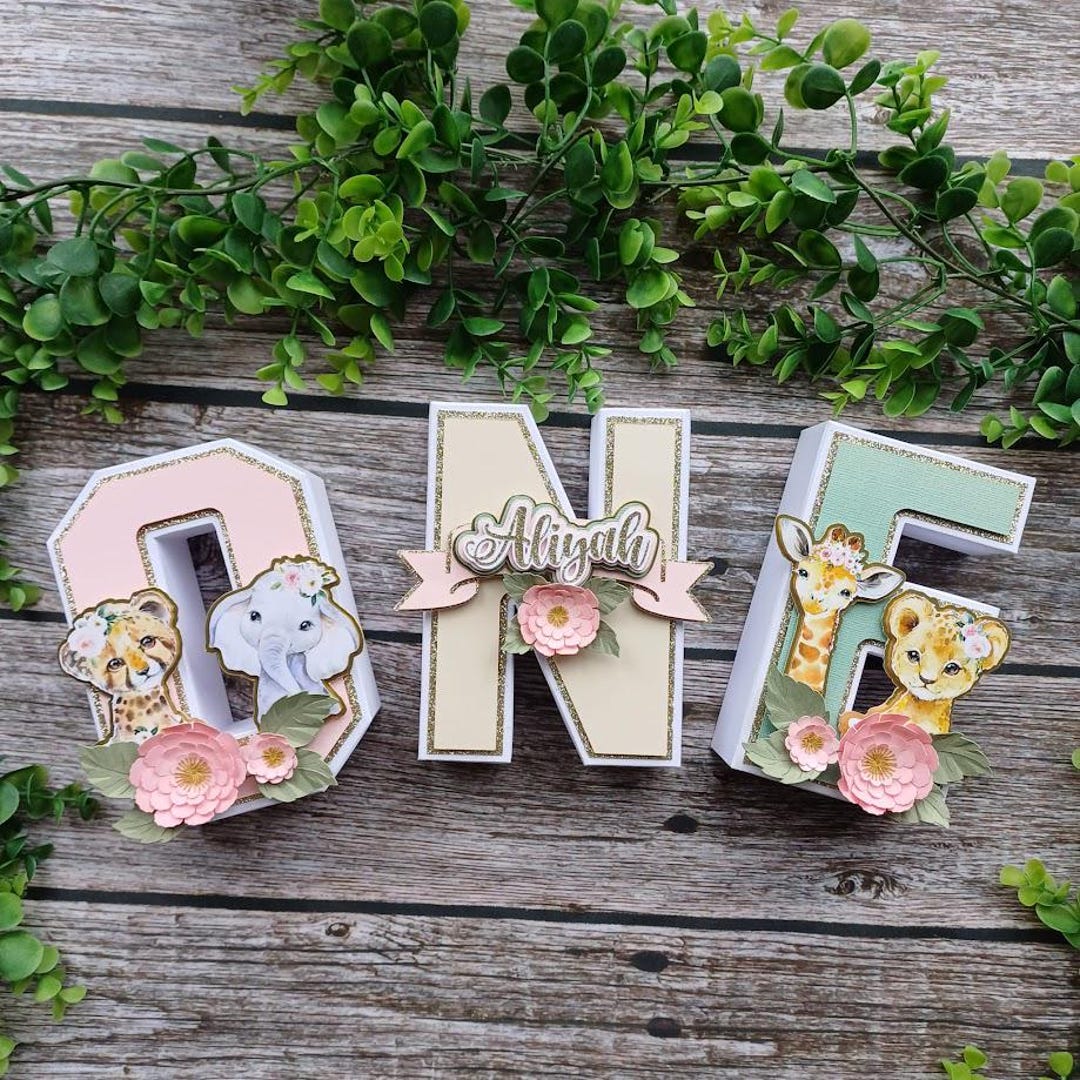 ONE 3D Letters, Safari 3D Letters,wild One 3D Letters, Safari ...