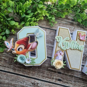 Bambi 3D Letters, ONE 3D Letters, Bambi Birthday, Bambi Party, Bambi ...