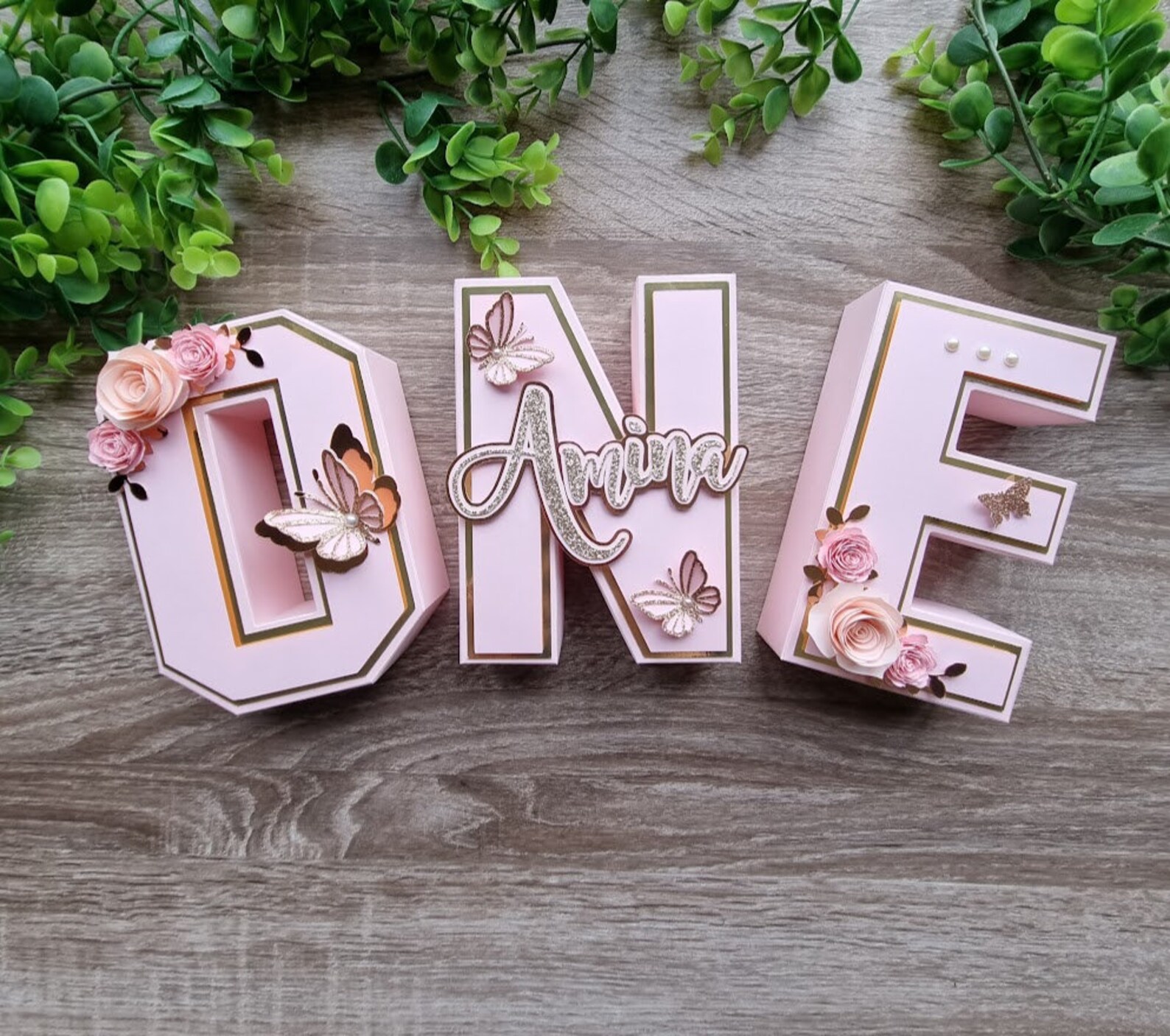 ONE 3D Letters Personalized 3D Letters Butterfly Birthday | Etsy