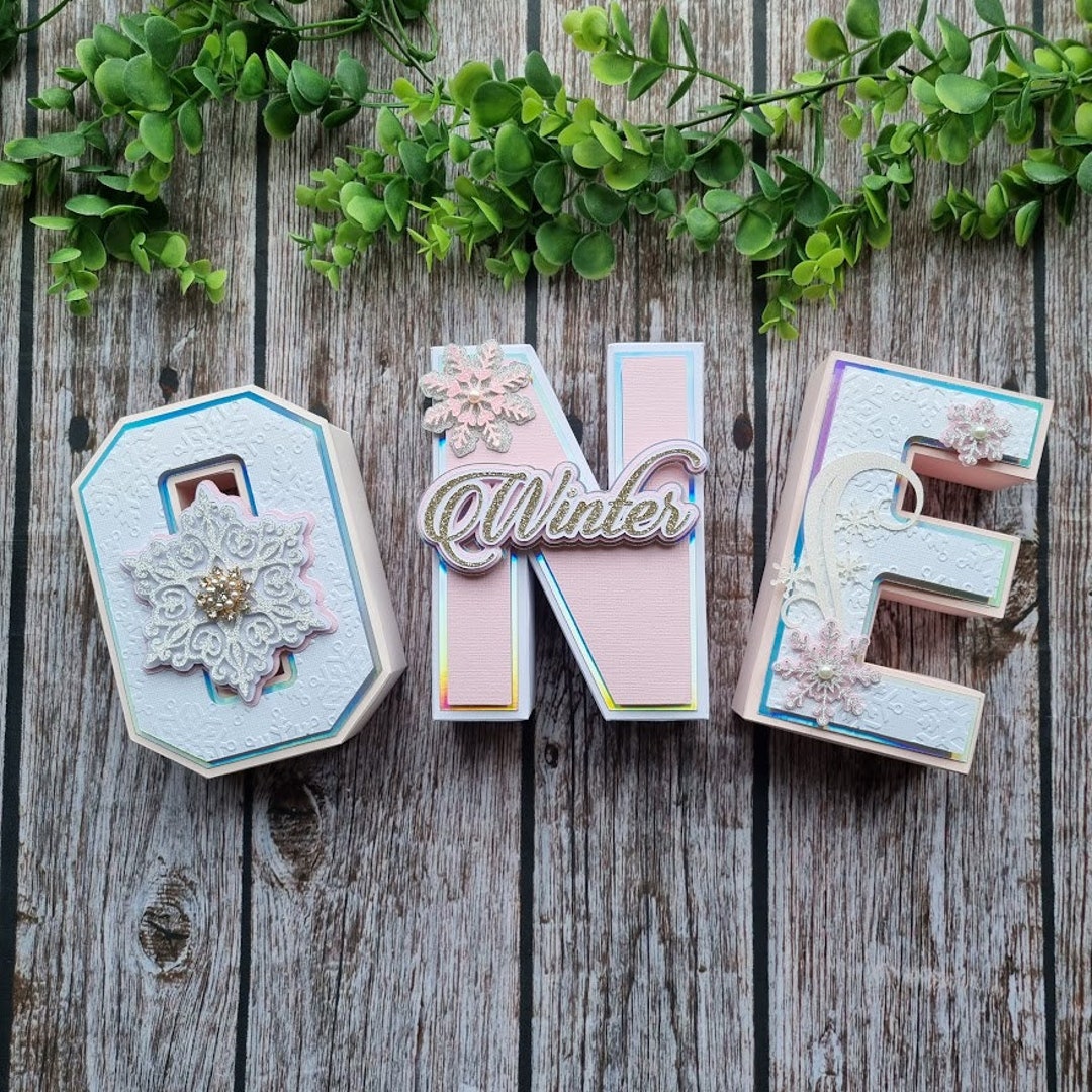 ONE 3D Letters, Personalized 3D Letters, Winter Onederland Letters ...