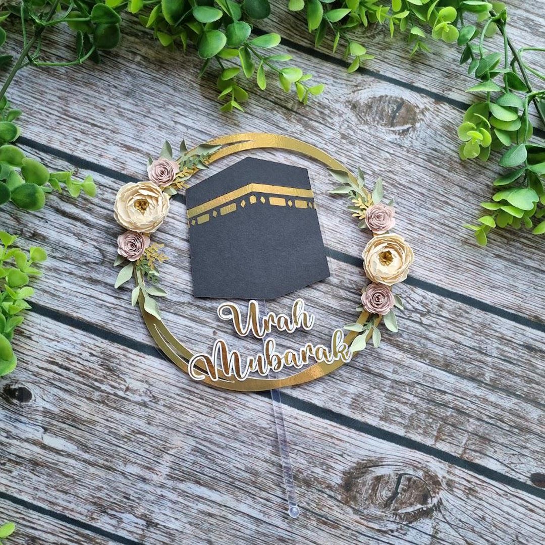 Umrah Mubarak Cake Topper,hajj Mubarak, Ramadan Mubarak, Eid Mubarak ...