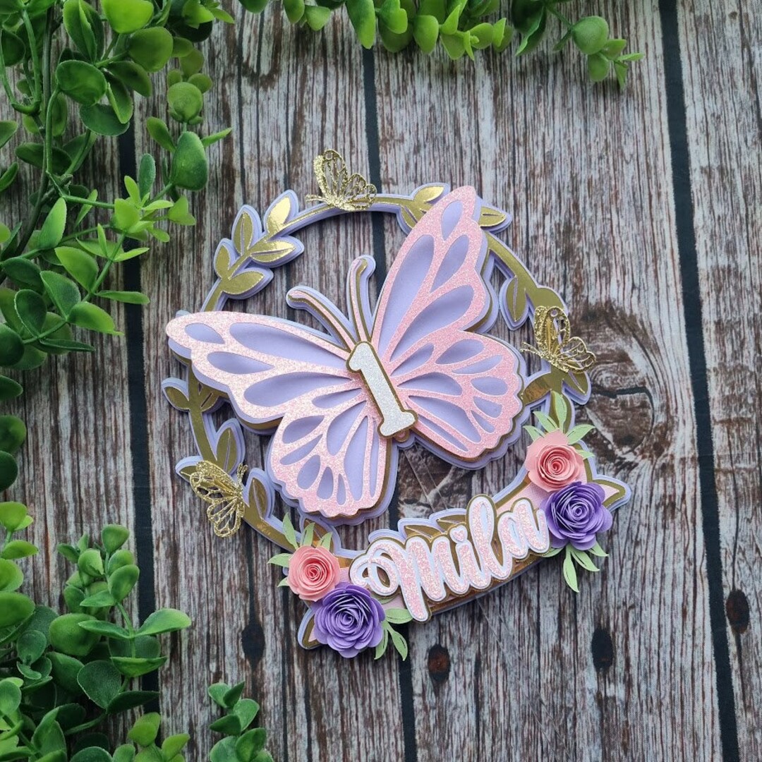 Butterfly Cake Topper,birthday Cake Topper, Butterfly Topper, Butterfly ...