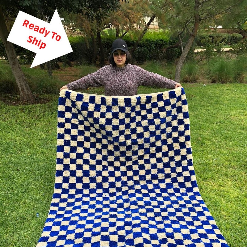 Checkered Rug - Etsy