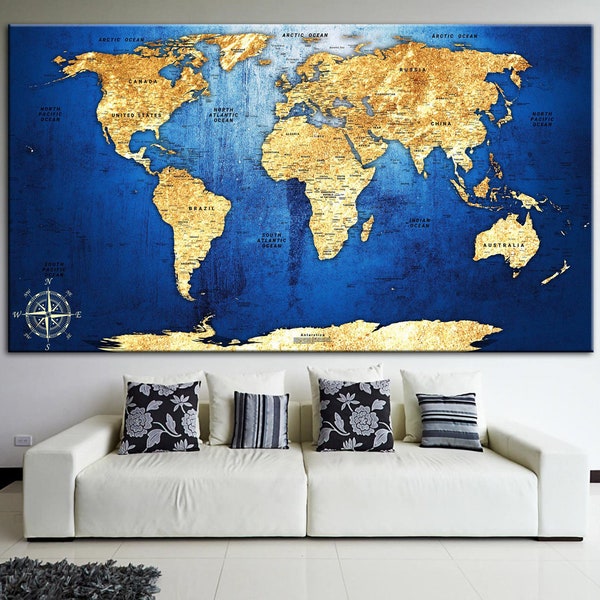 Navy Blue Wall Art - Etsy