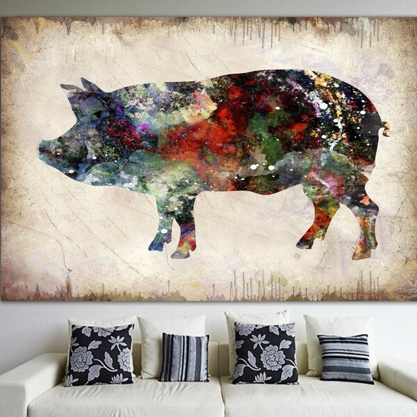 Pig Canvas Art - Etsy