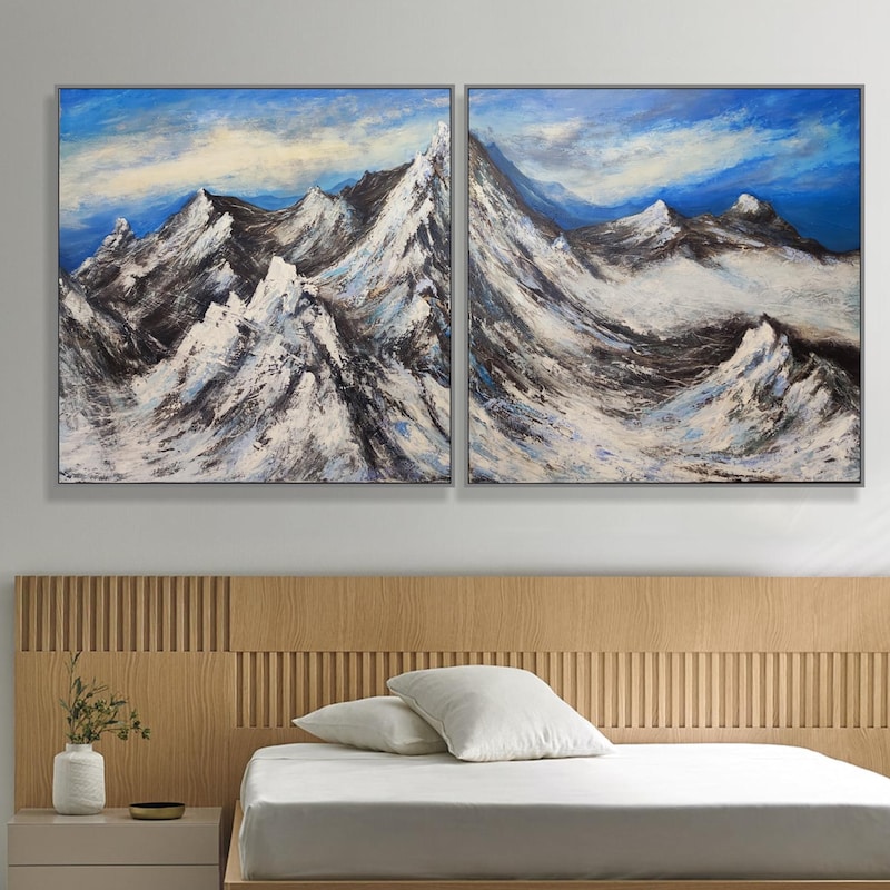 Large Painting Diptych - Etsy