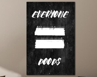 Everyone Poops Print - Etsy