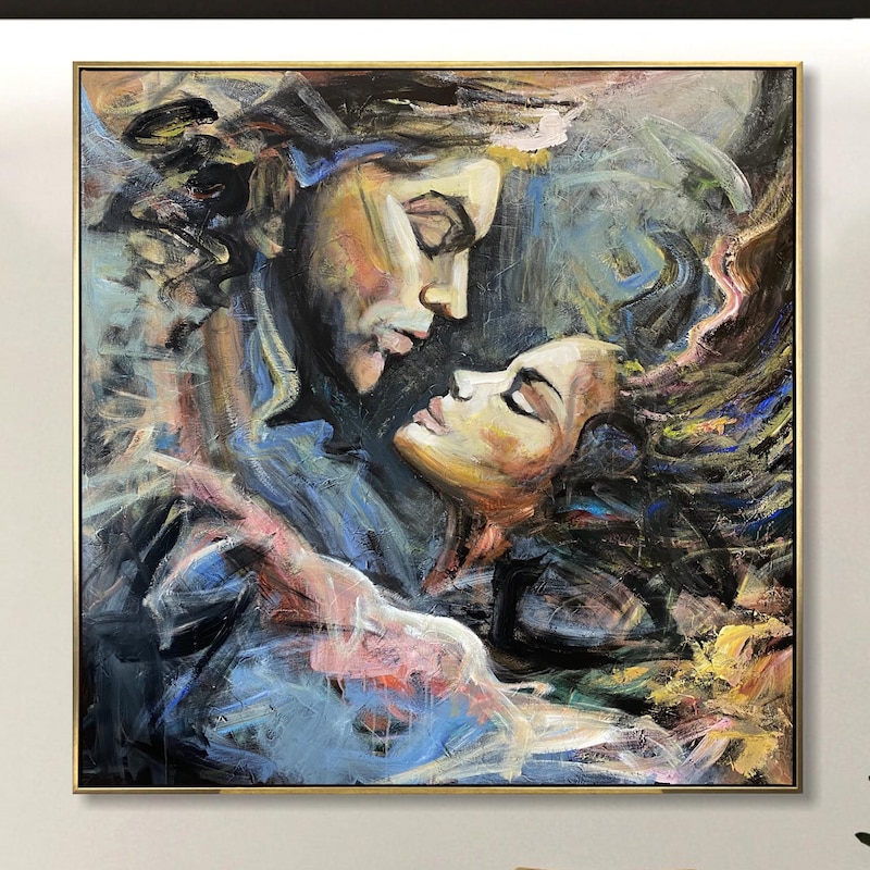 Abstract Couples Canvas - Etsy