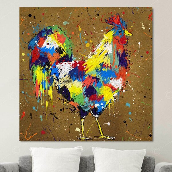 Abstract Rooster - Etsy