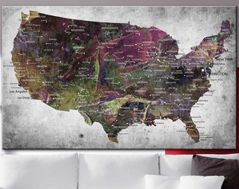 Colorful States Map | Etsy