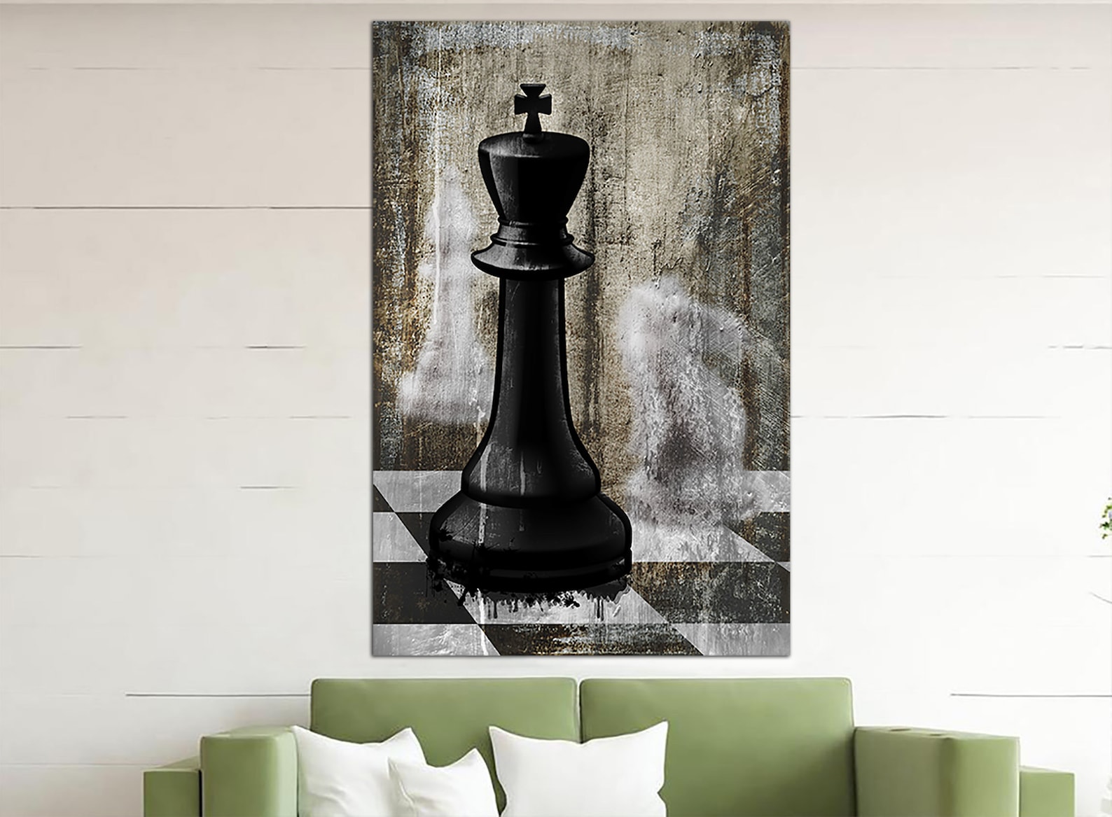 Chess King Wall Art Extra Large Canvas Art Chess Poster Print | Etsy