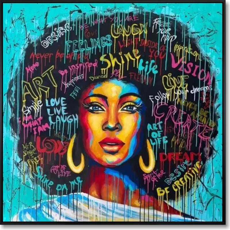 Large Canvas Face Art - Etsy